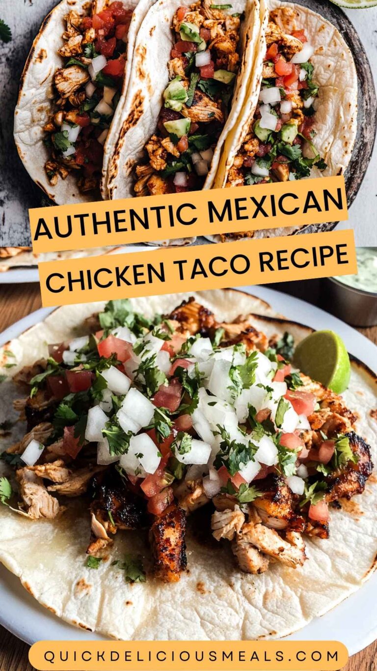 Authentic Mexican Chicken Taco Recipe - Quick Delicious Meals