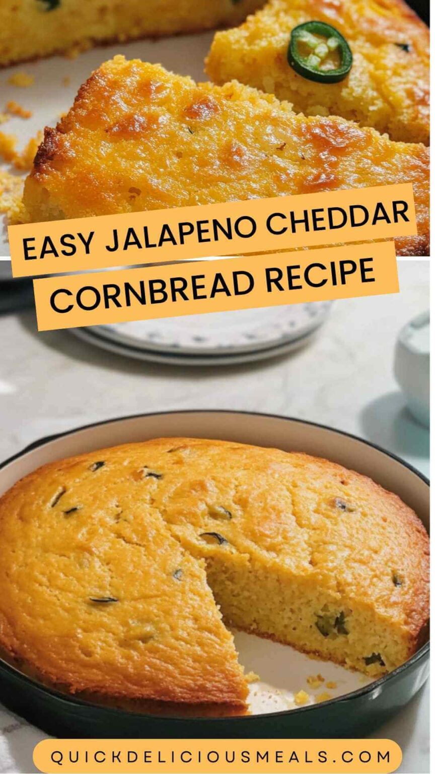 Easy Jalapeno Cheddar Cornbread Recipe - Quick Delicious Meals