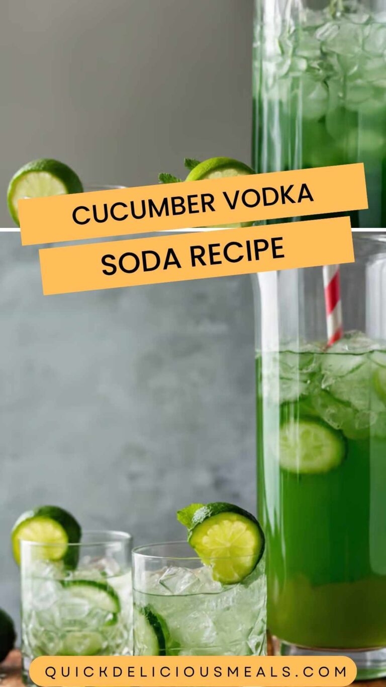 Cucumber Vodka Soda Recipe - Quick Delicious Meals